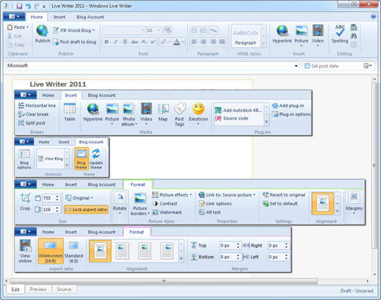Windows Live Writer 2011 Amazing Features